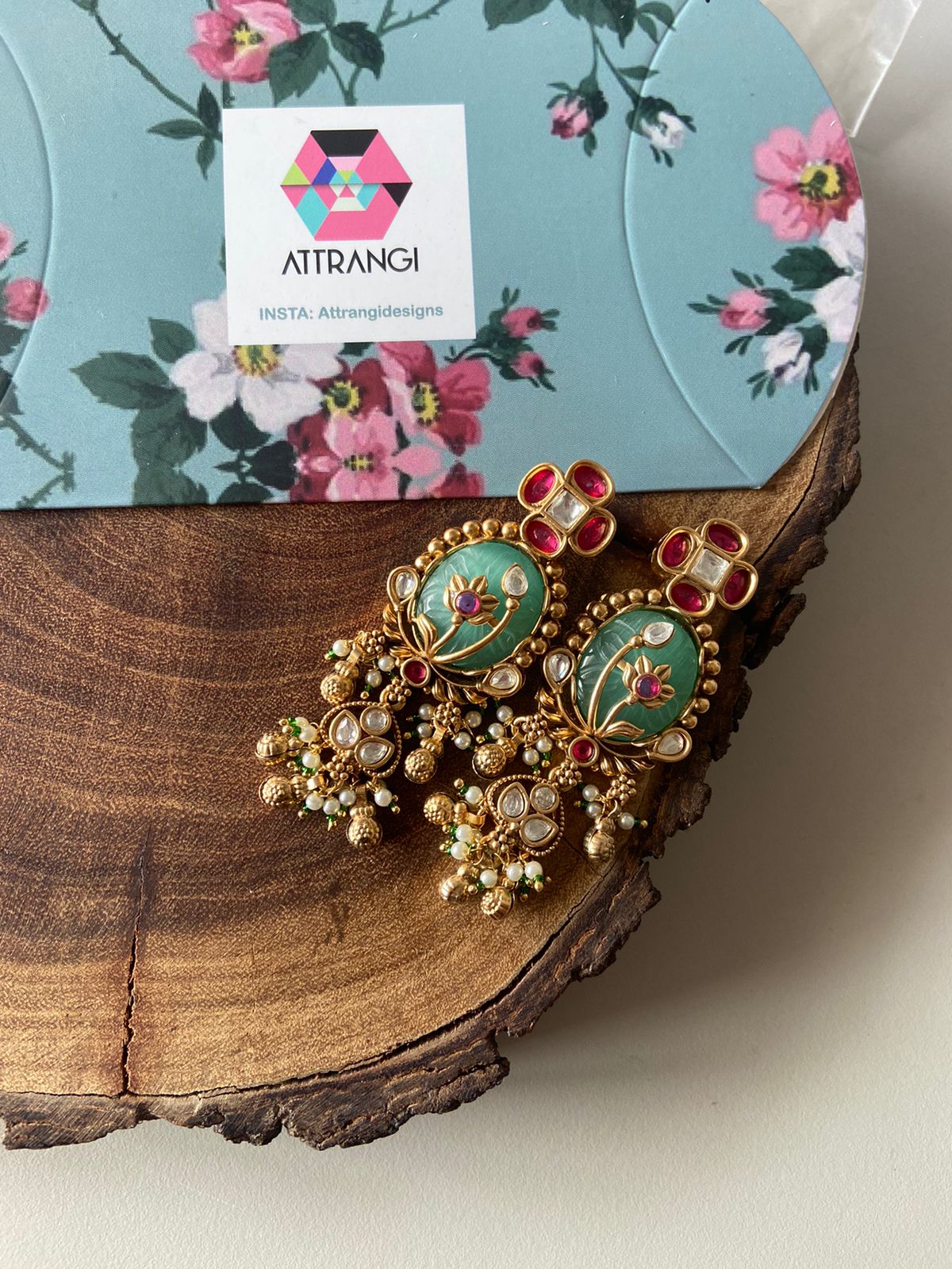 Lopamudra Holdali Gold Traditional Earrings | Sone Pe Suhaga