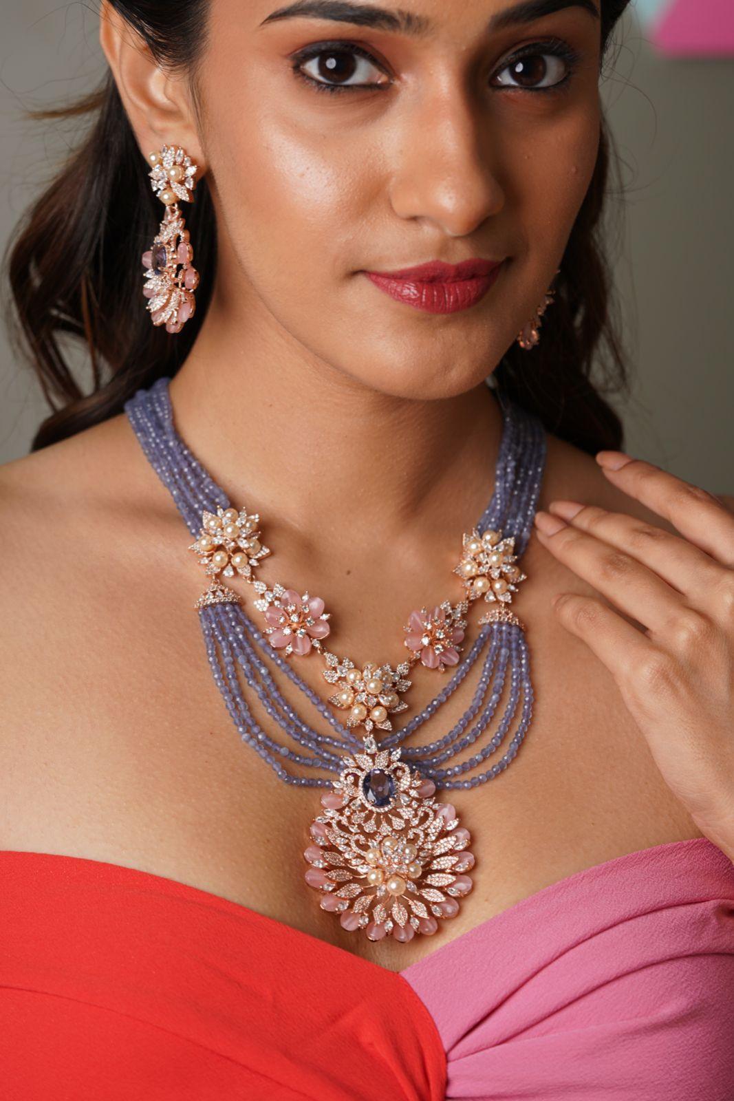 Jasmine Pastel Royal Crystal Diamond Set | LalaLand Collection Jasmine ...