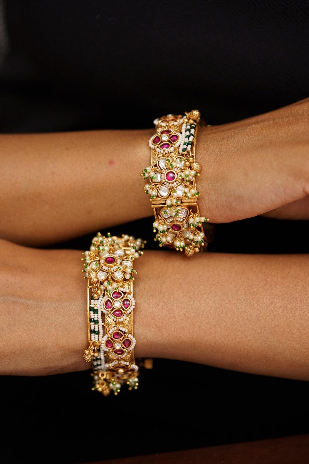 Umisha Openable Gold Kada | Sone Pe Suhaga Collection